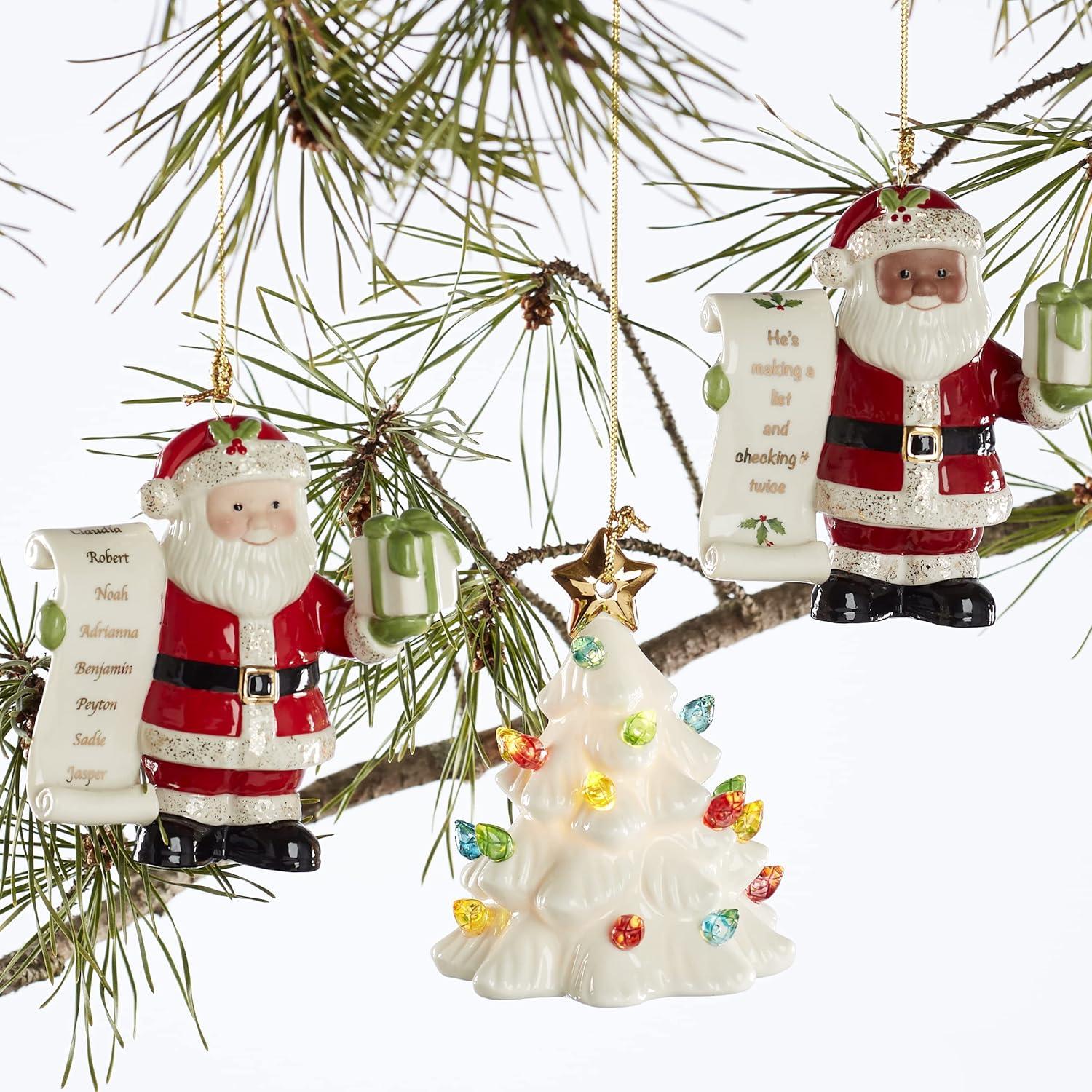 Lenox 896337 African American Santa with Pickle Ornament(Santa With ...
